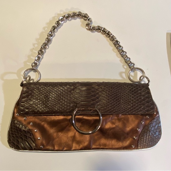 Charlie Lapson | Bags | Charlie Lapson Bag Metallic Bronze Leather With ...